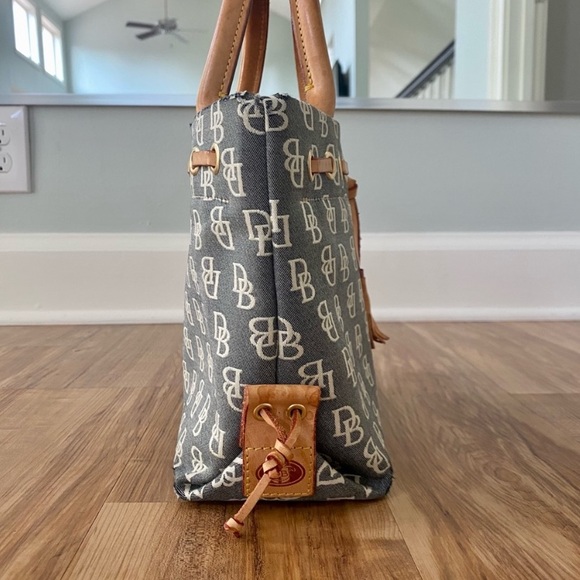 Dooney & Bourke | Bags | Vintage Dooney Bourke Monogram Bag In Grey And ...